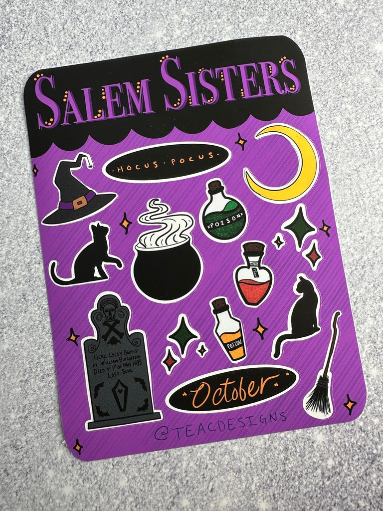 Salem Sticker Sheet – TEAC Designs